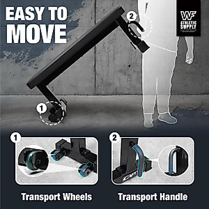 CAP Barbell Commercial Grade Weight Bench Flat/Incline/Decline Utility Exercise Olympic Workout Bench for Full Body Workout (Utility Flat Bench, White)