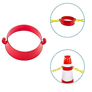 Reliabe1st 50 Feet Yellow Plastic Safety Barrier Chain with 12 S-Hooks and 12 Carabiner Clips and 2 Cone Chain Connector Kits | Caution Security Chain Safety Chain for Crowd Control, Construction Sit