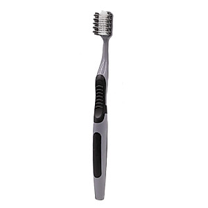 Ooak Toothbrush, Tapered V++Arc Bristles, 2 Pack Silver/Black