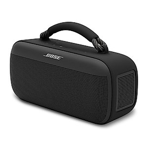 Bose SoundLink Max Portable Speaker, Large Waterproof Bluetooth Speaker, Up to 20 Hours of Battery Life, USB-C, Built-in 3.5mm AUX Input, Black (Renewed)