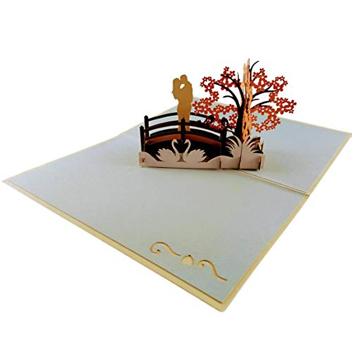 iGifts And Cards Happy 30th Anniversary 3D Pop Up Greeting Card -Soulmates, Celebration, Marriage, Being Together, Celebrate a Milestone, Pearl, Love Bridge, Congratulations, Romantic, WOW
