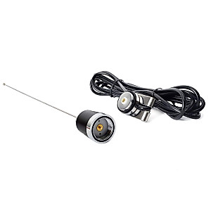 HYS Dual Band Mobile Antenna 2m/70cm VHF/UHF Ham Radio Antennas with 13ft/About 4m RG-58 Coax Cable NMO Base to PL-259 Connector for Motorola Baofeng Kenwood Car Truck Amateur Radio