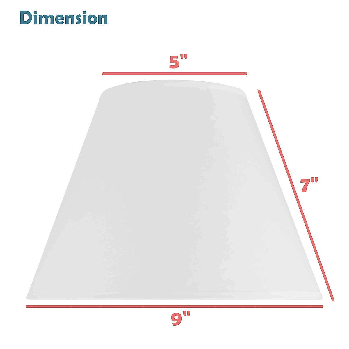 Aspen Creative 58902 Transitional Hardback Empire Shape UNO Construction Lamp Shade in Off White, 9" Wide (5" x 9" x 7")