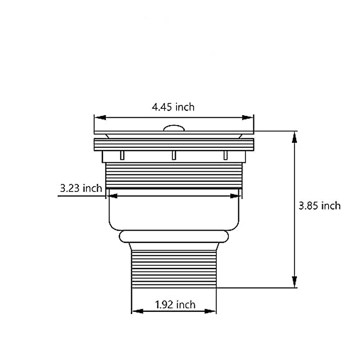 DESUMG Kitchen Sink Drain Strainer Assembly, 304 Stainless Steel Sink Stopper and Removable Deep Waste Basket for 3-1/2 Inch Commercial Kitchen Sink