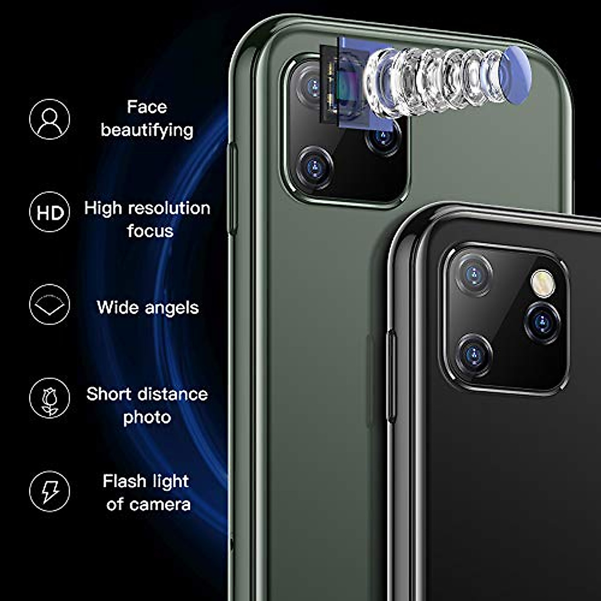 Sudroid Unlocked Mini Smartphone, 2.5 Inch The World's Smallest Cell Phone 3G Network Premium Child Phone Quad Core Small Phone (Black)