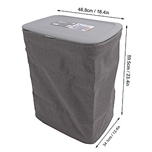 Double Compartment Laundry Hamper, Handles Detachable Bag Fabric Separation Basket, Convenient for Bathroom Utility Room (L 90L)