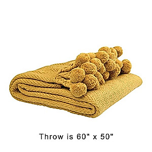 Main + Mesa Woven Cotton Pom Pom Throw