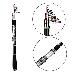 PLUSINNO Telescopic Fishing Rod and Reel Combo, 102Pcs Fishing Lures Baits Tackle