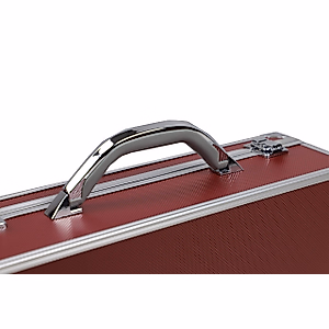 Ursae Minoris Elite Burgundy/Red Aluminum Case with 2 Compartments for US Proof Sets, Mint Sets, Postage Stamps in Glassines, Currency in Sleeves, Top loaders and Other Treasures