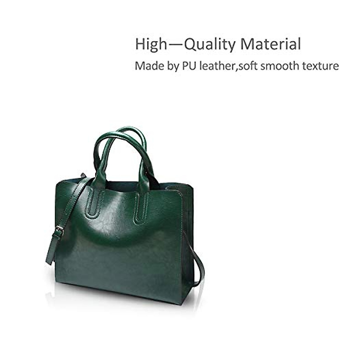 NICOLE&DORIS Tote Handbag Crossbody Bag Shoulder Bag Ladies Messenger Bag Purse PU Leather Green