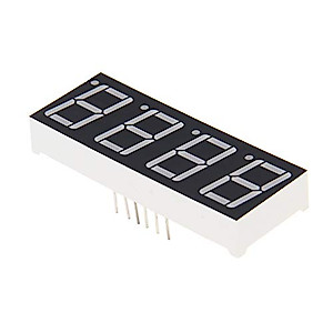 Bettomshin 5Pcs LED Digital Tube Common Anode 12 Pin 4 Bit 1.98 x 0.75 x 0.31inch(LxWxH) 0.56" Red Display Digital Tube 5641BH