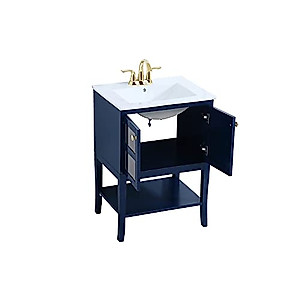Elegant Kitchen and Bath 24 inch Bathroom Vanity Cabinet - Blue