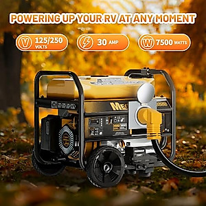 MECMO NEMA L14-30P to TT-30R L5-30R RV Generator Power Adapter, 4 Prong Twist Locking Generator Male Plug to Travel Trailer RV Female Cord 30 Amp RV Splitter for RV Trailer Camper Generator Charging