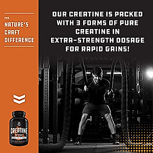 High Strength Tri Phase Creatine Pills - Muscle Mass Gainer and Muscle Recovery Creatine HCL Pyruvate and Creatine Monohydrate Pills - Optimal Muscle Builder Creatine Pre Workout for Women and Men