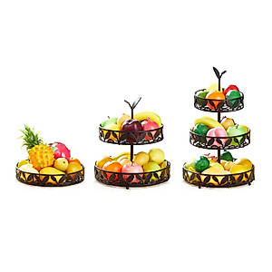 Ouseen 3 Tier Fruit Basket for Kitchen, Fruit Bowl Holder, Detachable Fruit Storage Baskets Stand for Counters Kitchen Countertop Dining Table