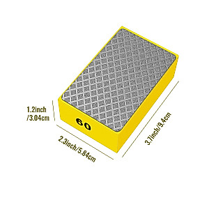 1 Pcs Diamond Hand Pad Sanding Block Sharp Glass Grinding Polishing Pad Sanding Block Foam Backing Hand-Held Sanding Block for Sanding Polishing Marble Tile Ceramics (60#)