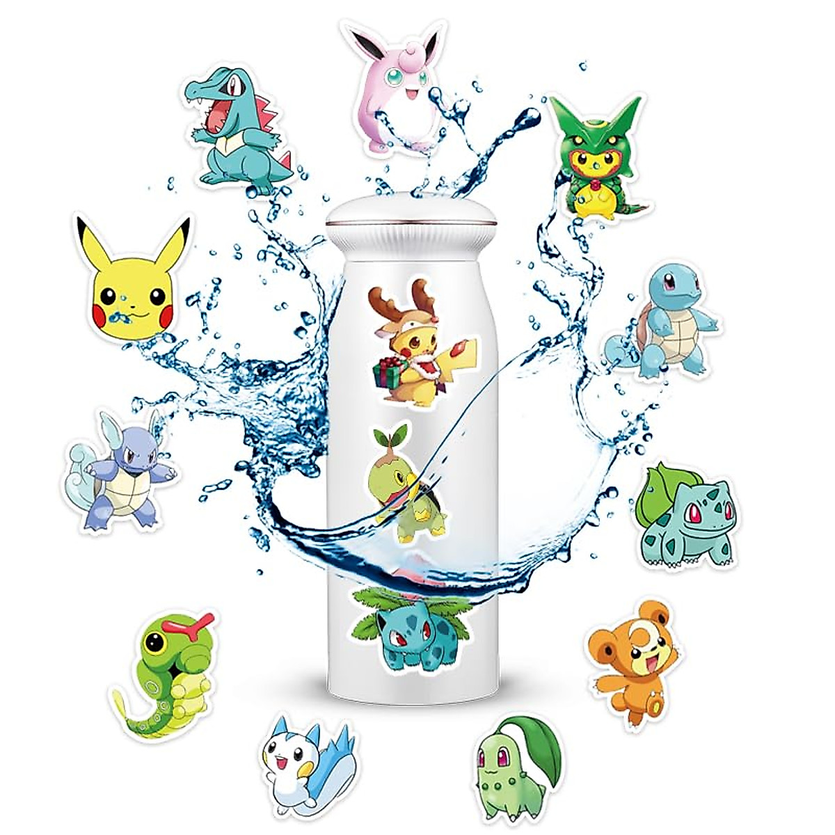 100 Pcs Cute Anime Stickers for Kids, Water Bottle Kawaii Cartoon Stickers, Vinyl Waterproof Cute Stickers, Laptop Phone Skateboard Stickers for Teens Girls Kids Teachers, Stickers Bulk