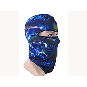 Face Shield Face Mask Helmet Summer Sun Hood Neck Gaiter, Balaclava for Ourdoor Activities, Cycling, Hiking, Fishing (Blue)