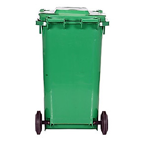 TH-64-GRN Trash Can, Polyethylene, 23-1/2" Width, 39-3/4" Height, 29-1/4" Depth, 64 gallon Capacity, Green