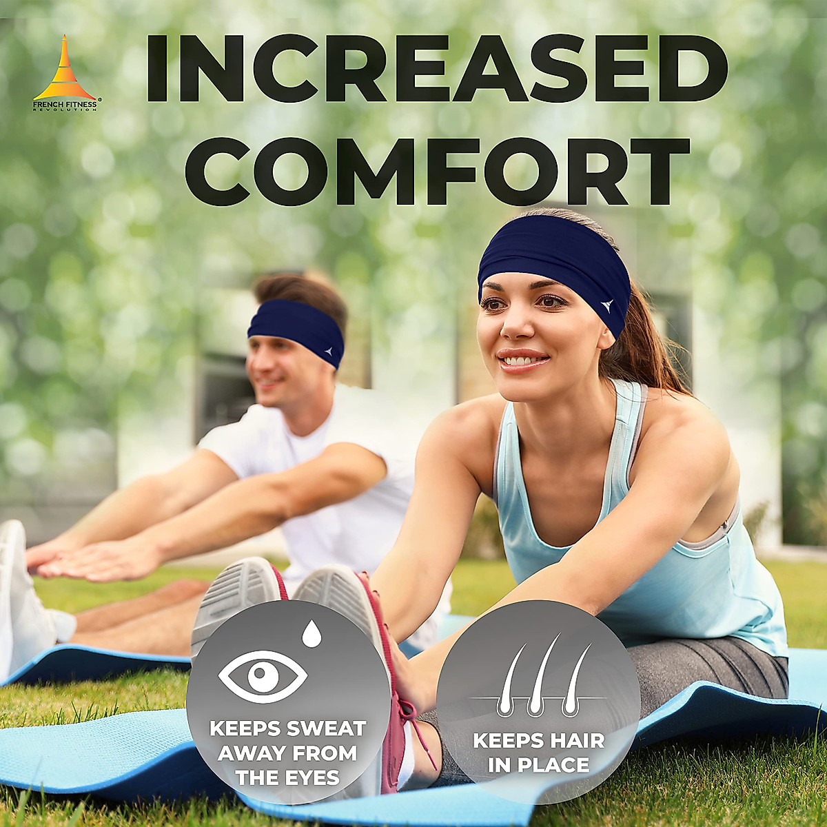 Mens Headband - Guys Sweatband & Sports Headband for Running, Crossfit, Working Out and Dominating Your Competition - Performance Stretch & Moisture Wicking