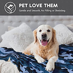 Throw Blanket for Couch, Cozy Warm Plush Fleece Throw Blanket for Adults and Kids, Ultra-Soft Flannel Blanket Decorative Fuzzy Throws for Sofa Bed Dorm, All Season 50x60 in (Camo)