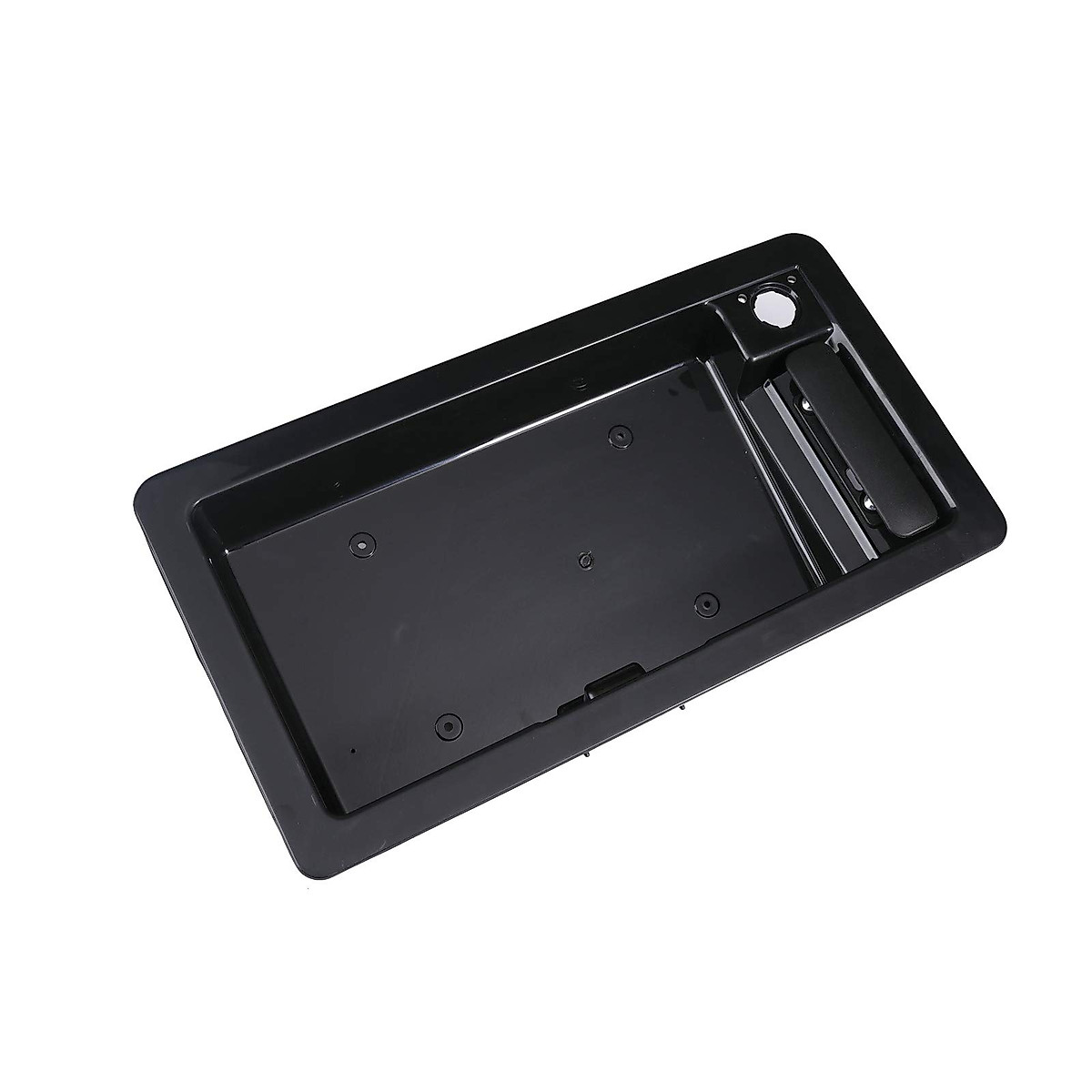 YRANZO Exterior Rear Door Handle for Ford 1992-2008 E150 E250 E350 Econoline Replace 6C2Z-15434A20-AA F6UZ-15434A20-AAA Back Cargo Door Handle with License Plate Tag Bracket 1PC