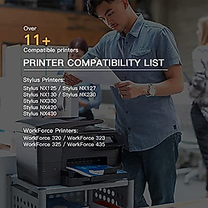 E-Z Ink (TM Remanufactured Ink Cartridge Replacement for Epson 124 T124 to use with NX125 Stylus NX127 NX130 Stylus NX230 NX330 Stylus NX420 NX430 Workforce 320 323 325 Workforce 435 (10 Pack)