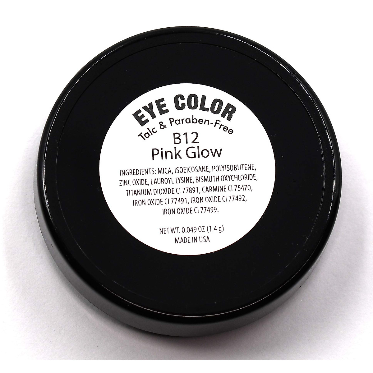 Pure Ziva Pink Glow Satin Light Baby Pink Opal Sunkissed Shimmering Shimmer Pressed Powder Single Vegan Eyeshadow; Talc, Paraben & Cruelty Free