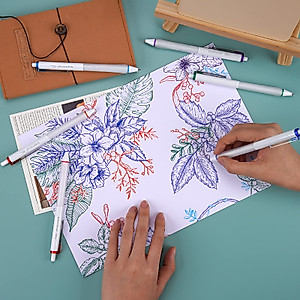 WRITECH Gel Ink Retractable Pens: Assorted Colors Ink 0.7mm Medium Point Pen Set, Smooth Writing Multi Colored No Bleed Pens Bulk for Journaling 8ct