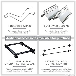 Hirsh Industries Vertical Letter File Cabinet, 2 Letter-Size File Drawers, Black, 15 x 22 x 28.37