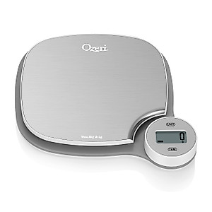 Ozeri Battery-Free Kitchen Scale, Kinetic Charging Technology, Stainless Steel