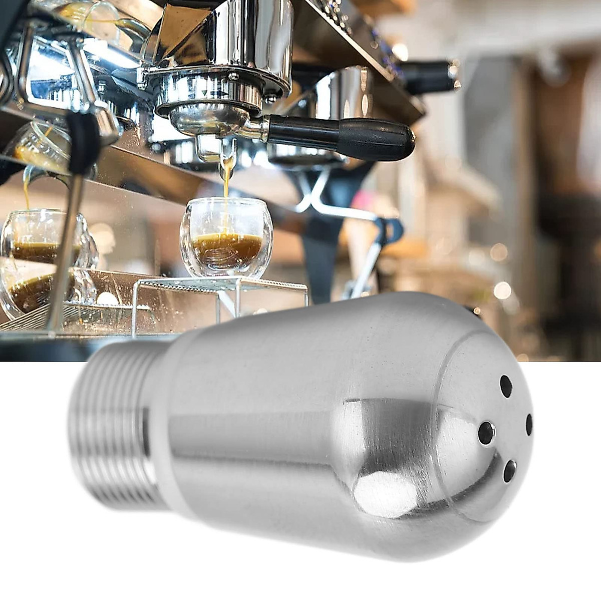 Coffee Machine Nozzle, 4 Hole Stainless Steel Steam Nozzle Coffee Machine Spout Coffee Machine Replacement Milk Foam Nozzle Replacement for Breville 8