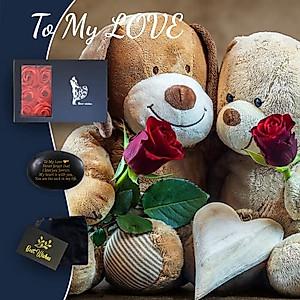 Anniversary Wedding Gifts for Him Her Boyfriend Girlfriend Husband Wife, Unique Engraved Rock Gifts with Romantic Words, Couples Gifts for Wedding Birthday