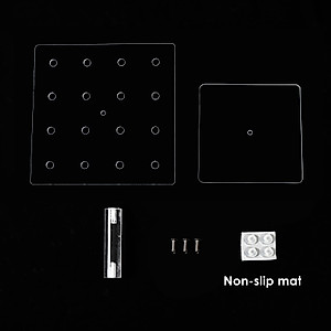 Clear Square Acrylic 16 Holes Push Pop Cake Stand for Party, Wedding, Bakery (7.87'' of Length)