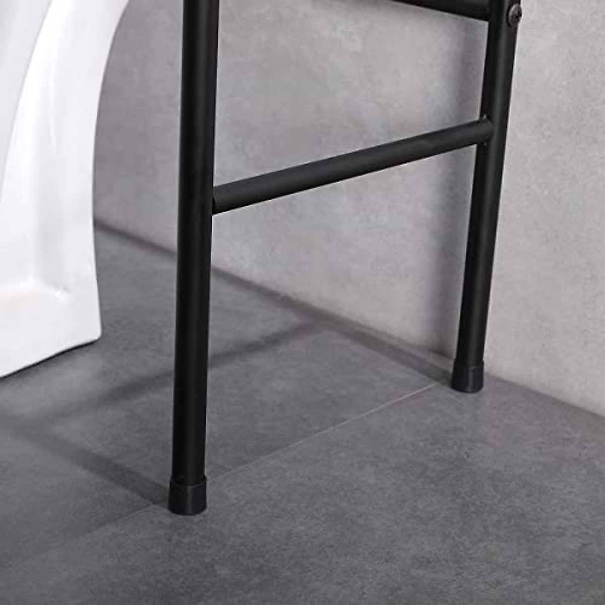 L&H UNICO 3-Shelf Wire Freestanding Shelving Unit Over The Toilet Storage Organizer Rack Bathroom Space Saver, Includes 4-Hooks, Black