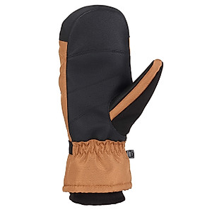 Carhartt Men's W.P. Waterproof Insulated Mittens, Brown/Black, Large