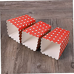TIDTALEO 24pcs Popcorn Boxes Disposable Containers Popcorn Containers Popcorn Boxes Container Party Decoration Supplies Snack Box Foldable Decorative Items Dot Design Snack Box