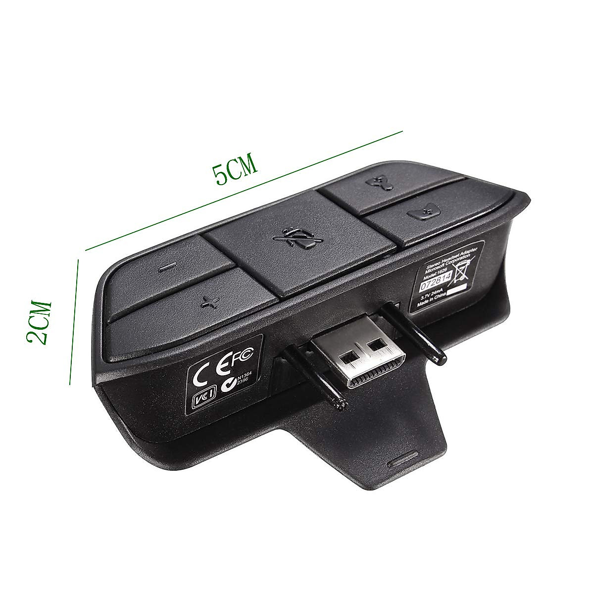 Cenxaki Stereo Headset Adapter for Xbox One, Game Audio Mic Headphone Converter – Black by