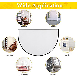 Nichpedr Welcome Half Round Door Mat Flower Daisy Floral Butterfly Entrance Way Rugs Doormats Soft Non-Slip Washable Bath Rugs Floor Mats for Home Bathroom Indoor Outdoor 18x30 Inch