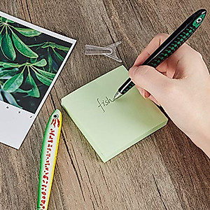 Fish Pen Fishing Black Gel Ink Pen Bulk Kawaii Novelty Realistic Fish Ballpoint Pen 0.7 mm for School Office Student Kid Gift Fishing Party Favors (20 Pieces)