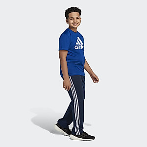 adidas boys Short Sleeve Aeroready Performance Logo Tee T-shirt T Shirt, Team Royal Blue, Large US