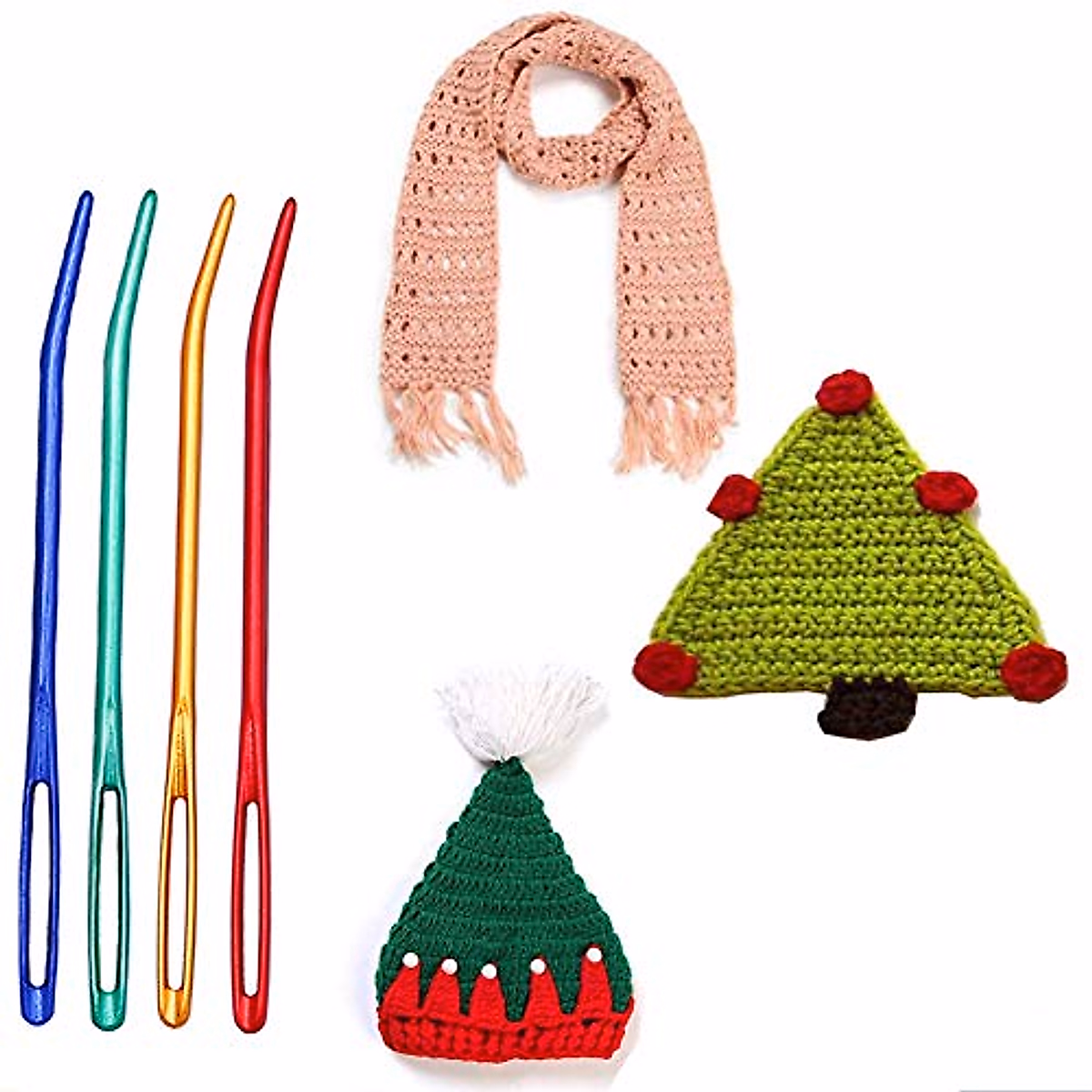 UOOU Yarn Needle,Weaving Needle Tapestry Needle Bent Needles for Crochet Large Eye Darning Needles with Storage Box for Knitting Crochet(Random Color)