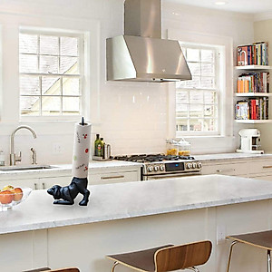 WINTENT Cast Iron Paper Towel Holder Stand (Dog-Black)