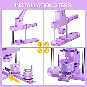 NantFun Button Maker Machine Multiple Sizes, 1''+1.25''+2.25'' Pin Button Press Machine, 330PCS Button Making Supplies with Badge Buttons, Bottle Openers, Fridge Stickers Keychains