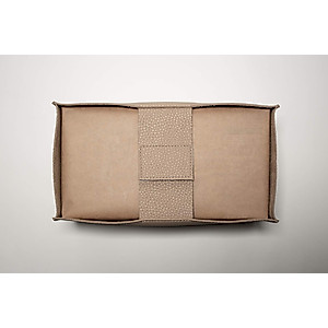 JADE AND JUNO HOME Tissue Box Cover/Holder (Rectangle) - Covers Rectangular Shaped Boxes with a Contemporary Finish - Designed with Modern PU Leather (Weathered Oak)