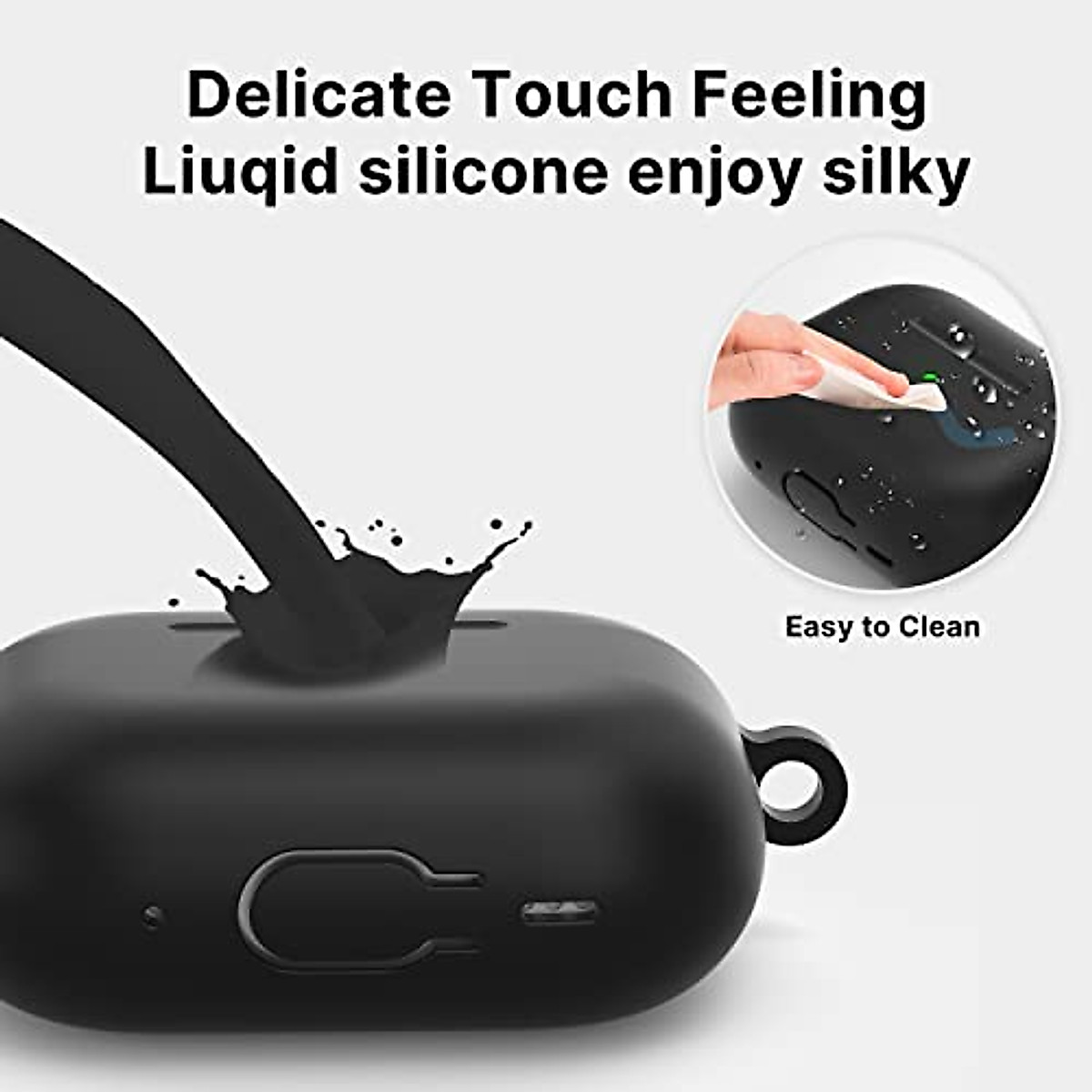 FUNLINK [3 in 1] for AirPods Pro 2 Case Cover 2022, Soft Silicone Skin Shockproof Protective Cover for Airpods Pro 2nd Generation Case with Keychain& Lanyard for New AirPod Pro 2