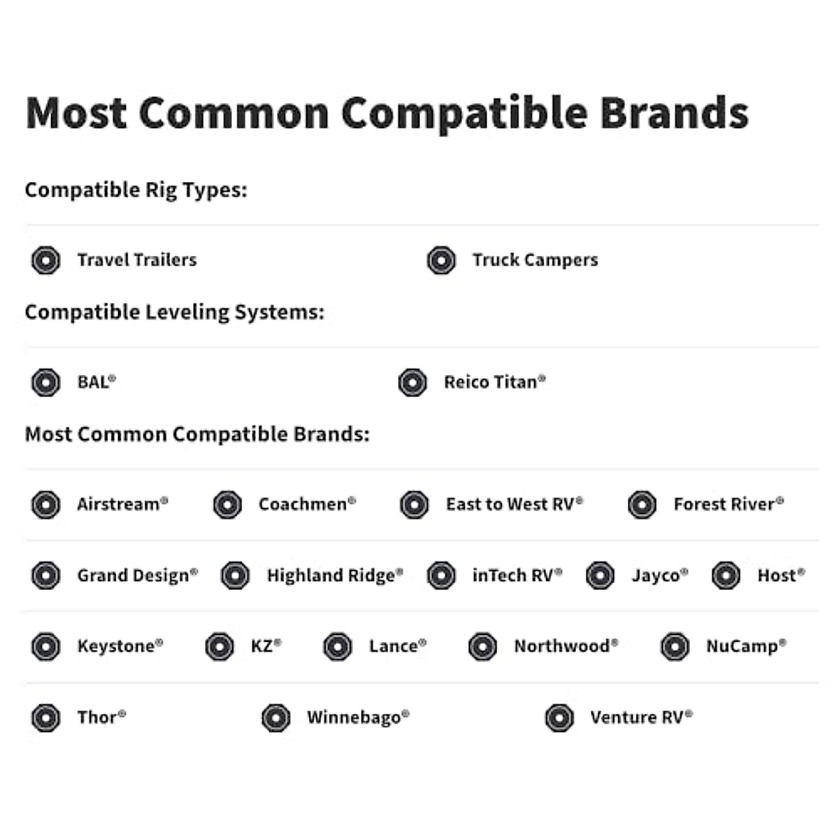 SnapPad Mini Permanently Attached RV Jack Pad for 5.5 inch Square BAL Stabilizer Feet on Travel Trailers (Square 5 4-Pack)