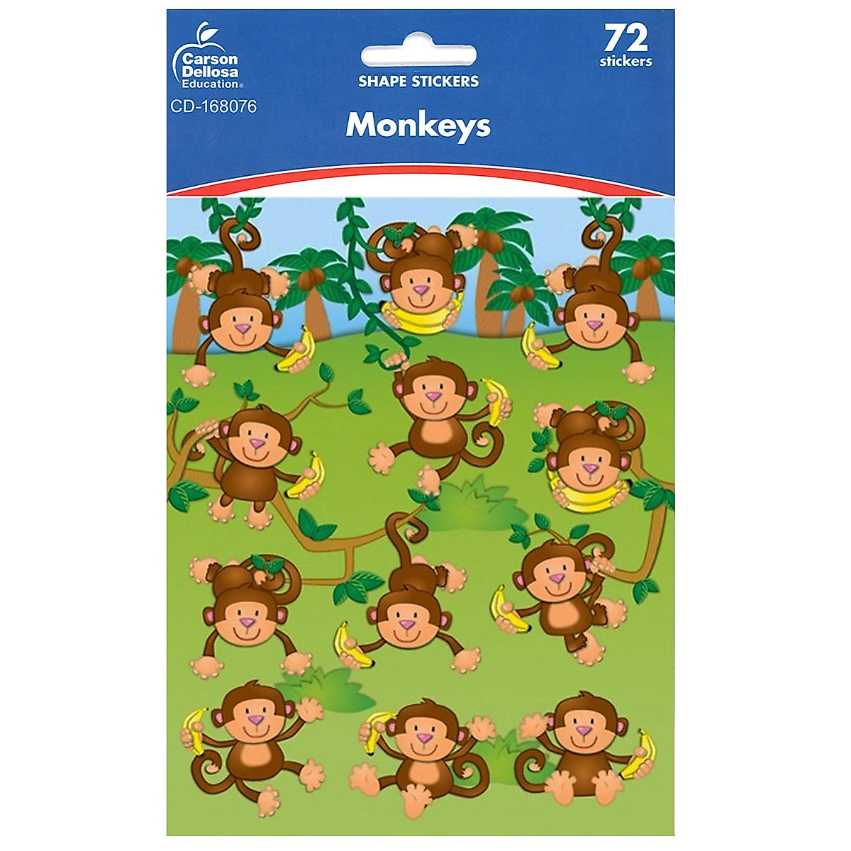 Carson Dellosa Monkeys Shape Stickers (168076)