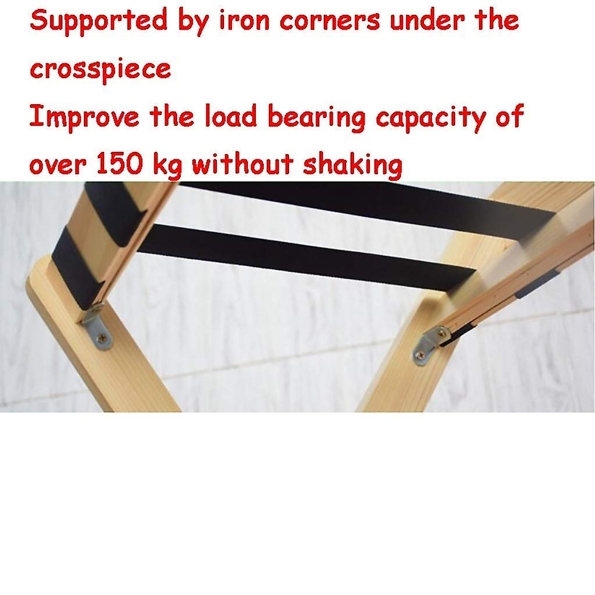 ELEdvb Luggage Rack Hotel Luggage Rack Hotel Room Foldable Solid Wood Suitcase Holder Luggage Rack Shelving Suitcase Backpack