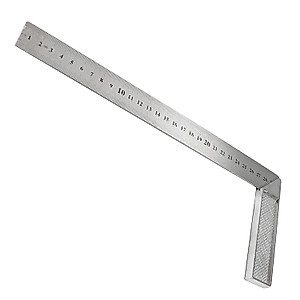 Auniwaig 300mm Stainless Steel Metric Framing L Square Right 90 Degree Angle Ruler Thicken Try Square Ruler Tools for Carpenter Engineer